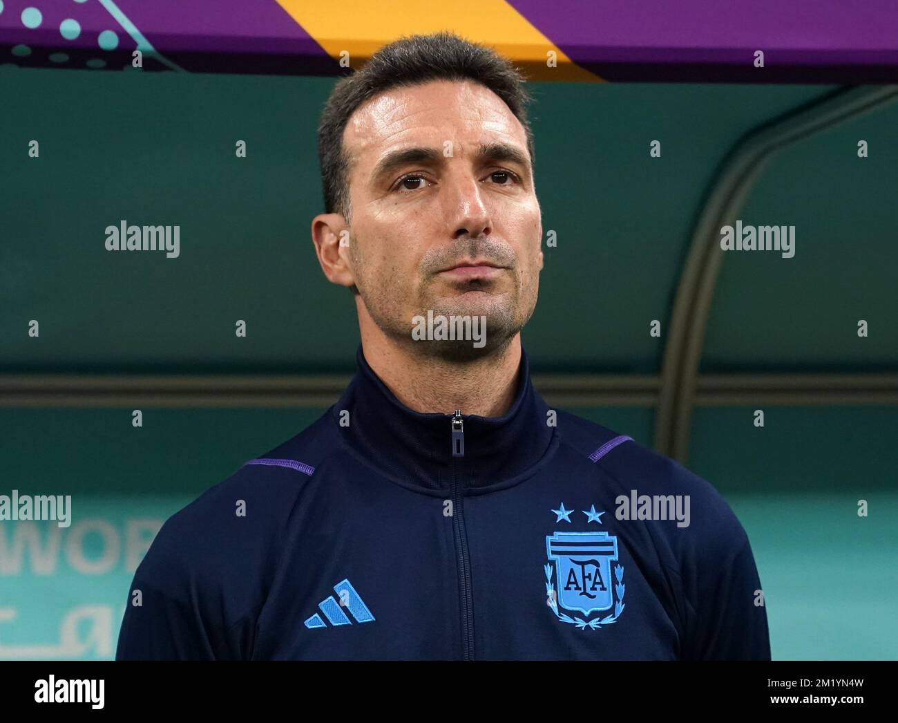 Argentina manager Lionel Scaloni ahead of the FIFA World Cup Semi-Final ...