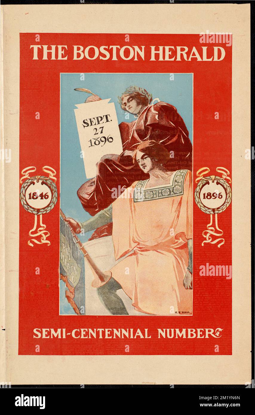The Boston herald, semi-centennial number, 1846, 1896 , Heralds, Wind ...