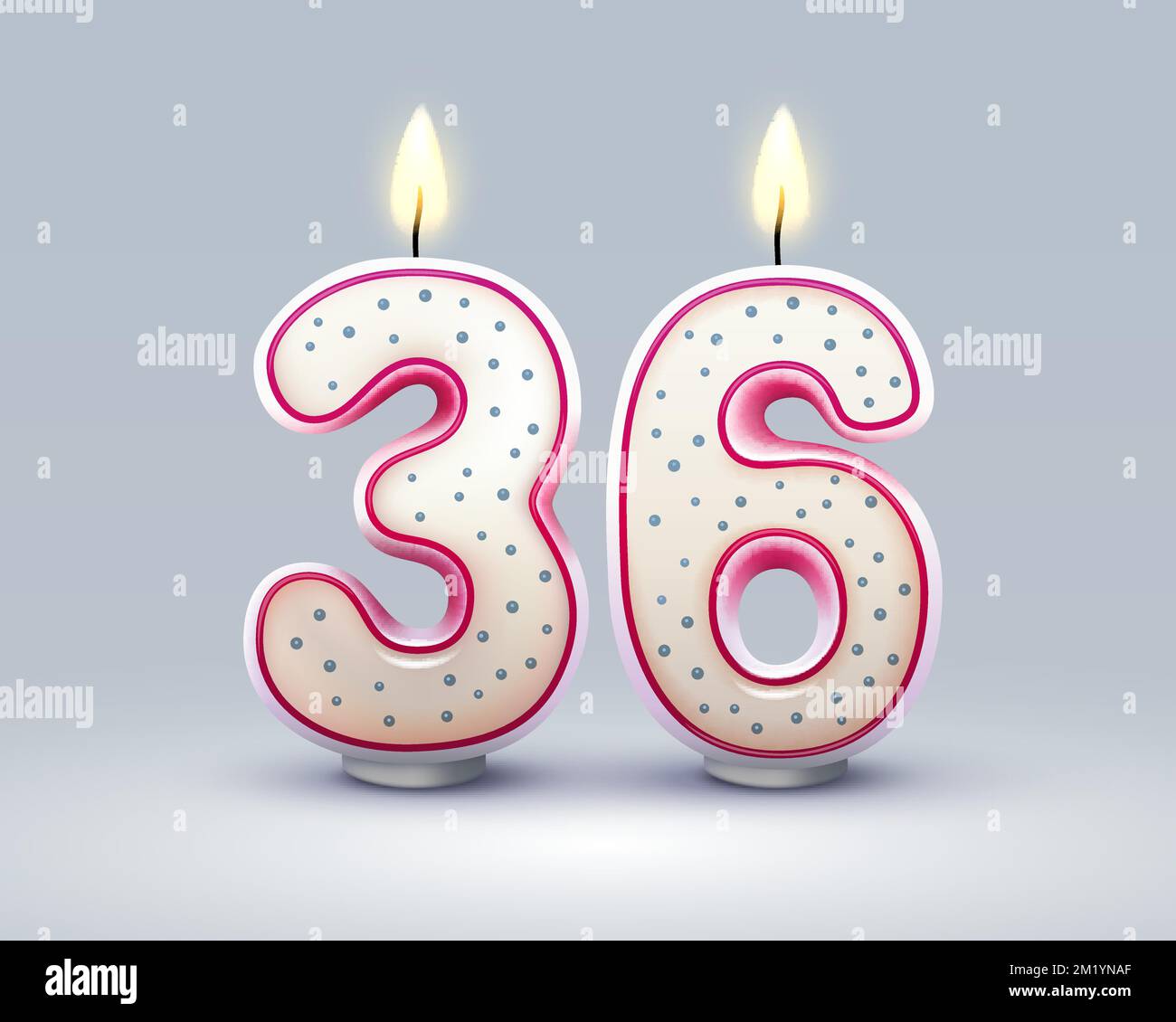 Happy Birthday years. 36 anniversary of the birthday, Candle in the ...