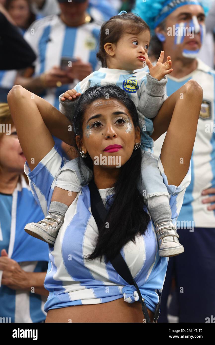 Doha, Qatar. 13th Dec, 2022. Argentina fans look on during the 2022 ...