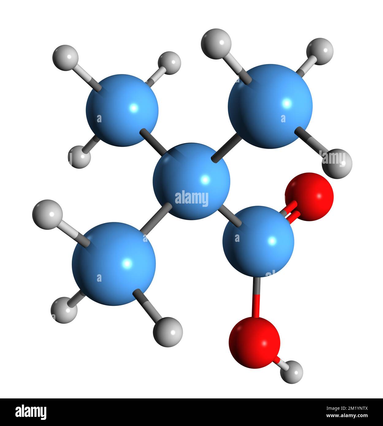 3D image of Pivalic acid skeletal formula - molecular chemical ...