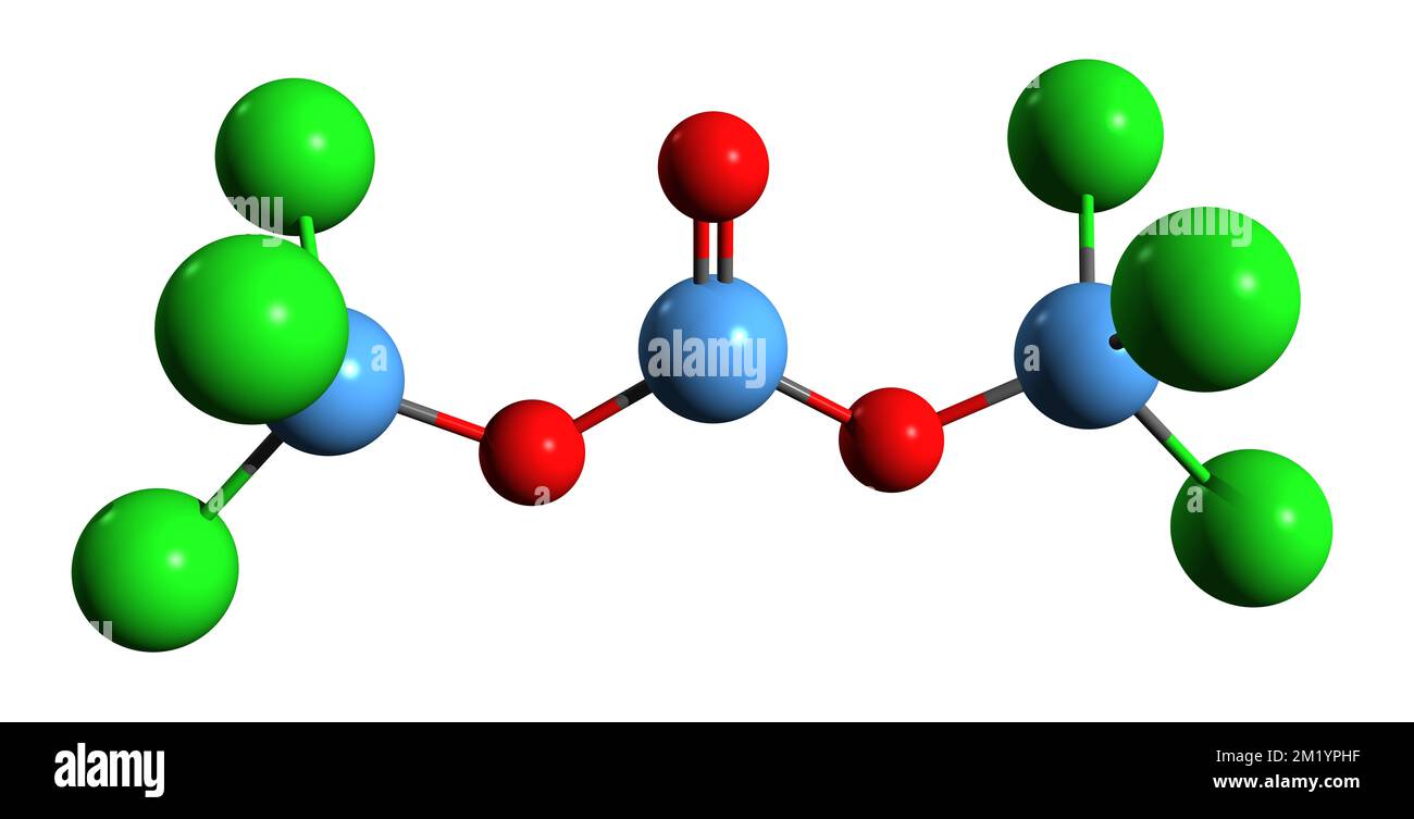 3D image of Triphosgene skeletal formula - molecular chemical structure ...