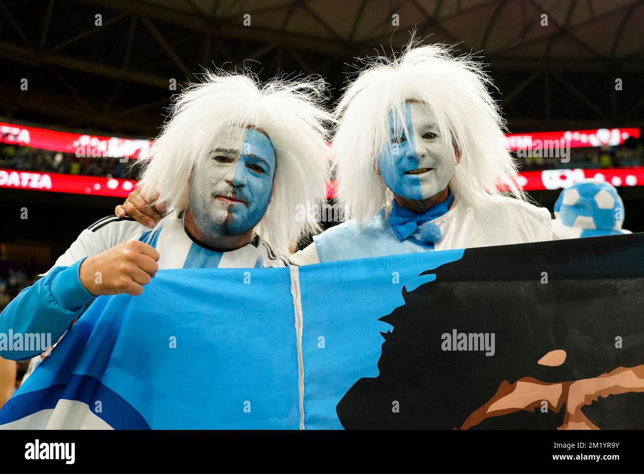 Lusail, Qatar. Dec 13, 2022, Argentina fans during the FIFA World Cup ...