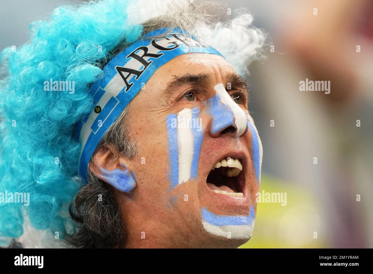 Lusail, Qatar. Dec 13, 2022, Argentina fans during the FIFA World Cup ...