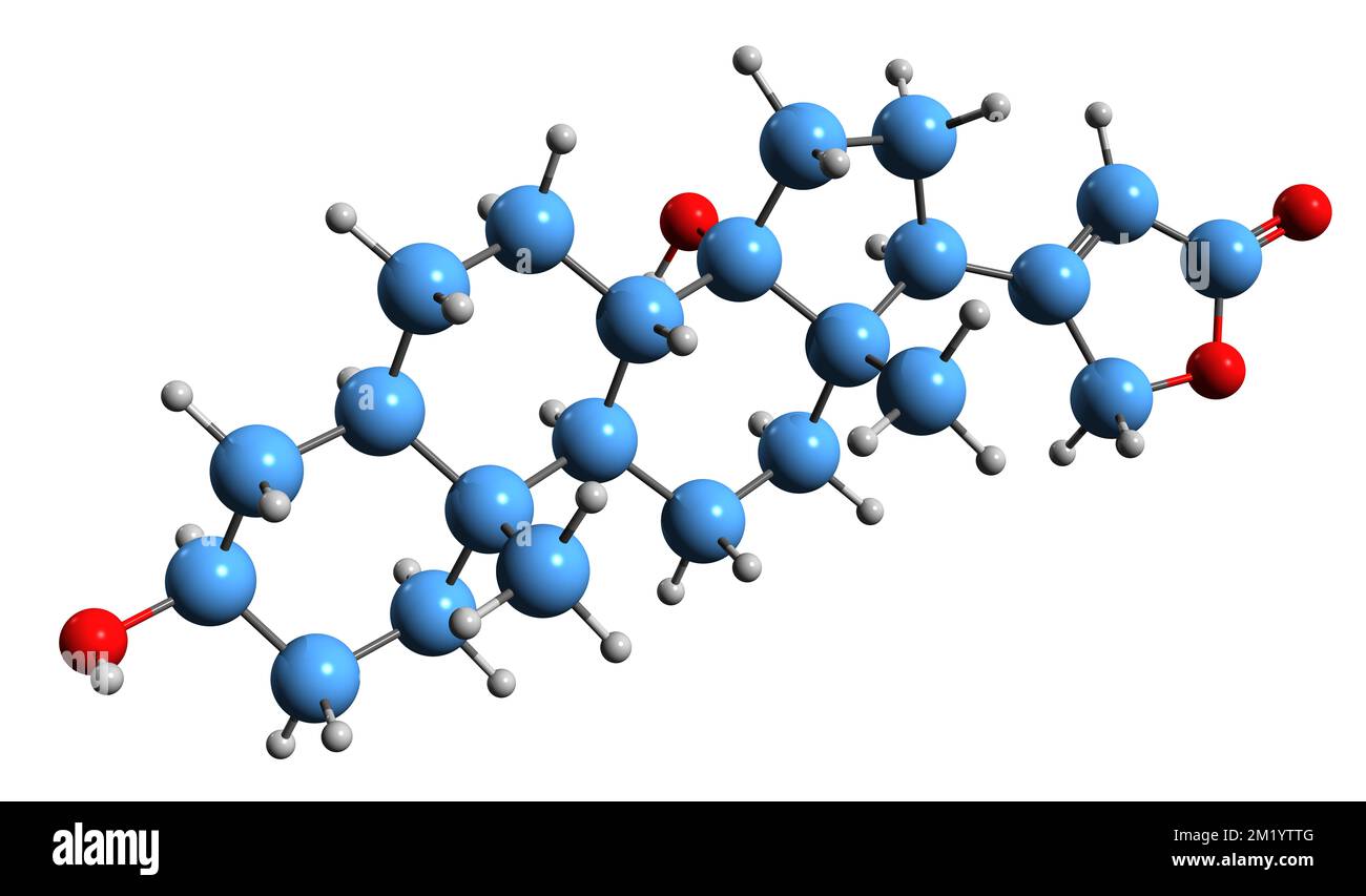 3D image of Uzarigenin skeletal formula - molecular chemical structure ...