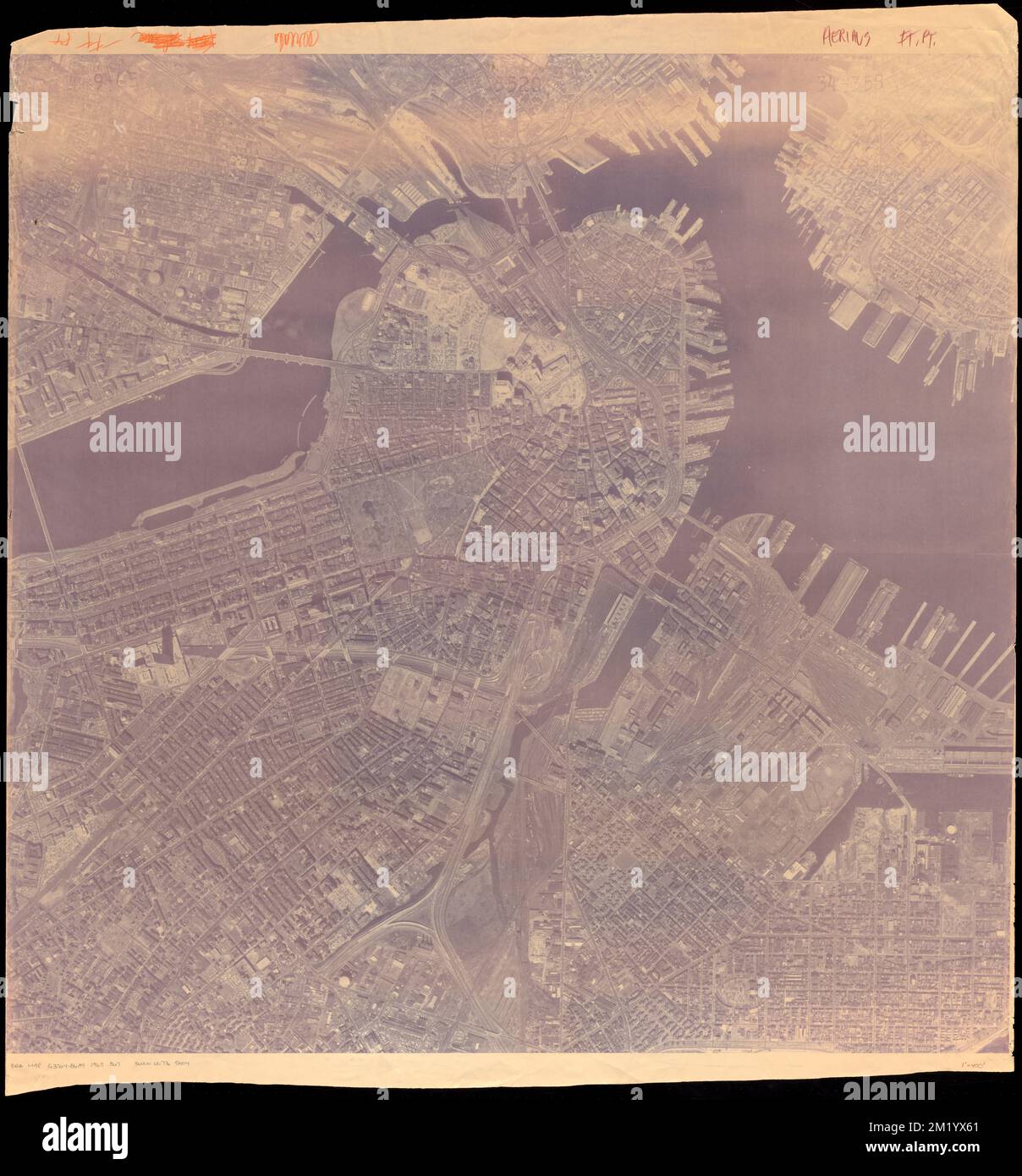 Boston proper , Boston Mass., Aerial views Norman B. Leventhal Map ...