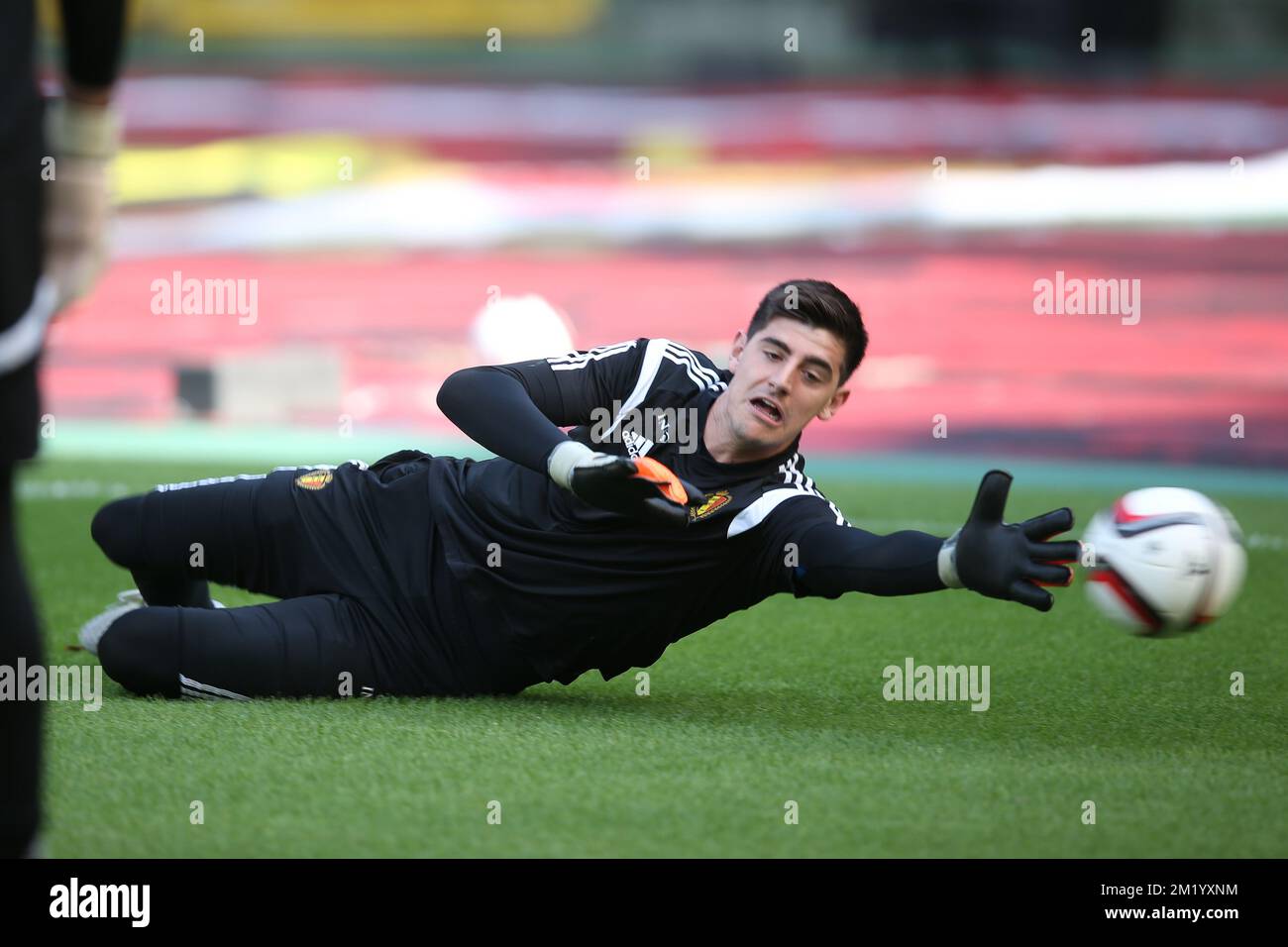 Belgium's goalkeeper Thibaut Courtois Stock Photo - Alamy