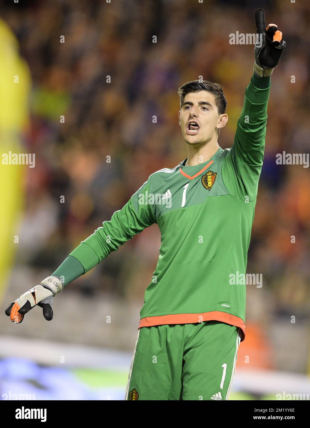 20150903 - BRUSSELS, BELGIUM: Belgium's goalkeeper Thibaut Courtois ...