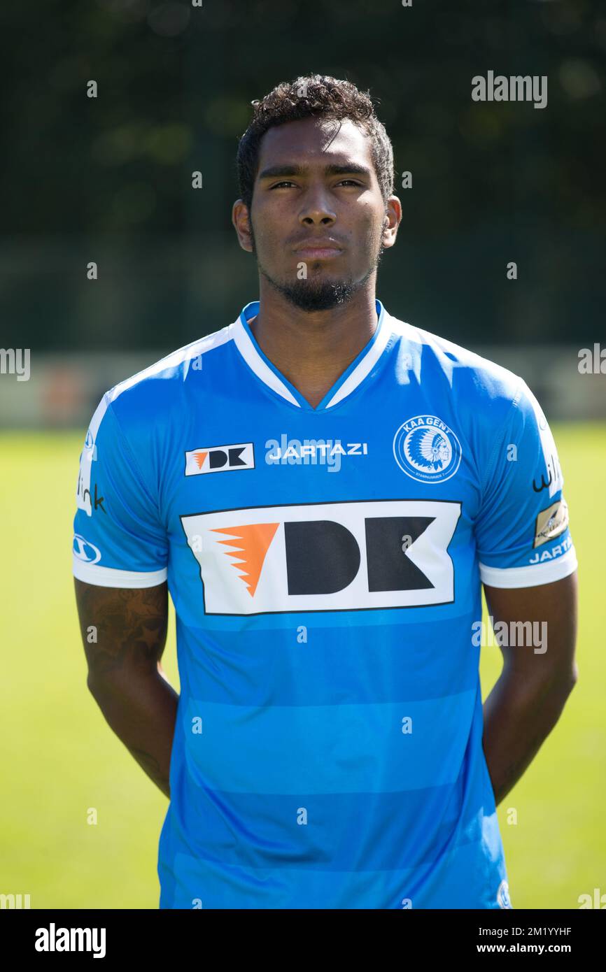 Gent's Renato Neto poses for the photographer during a photo shoot of ...