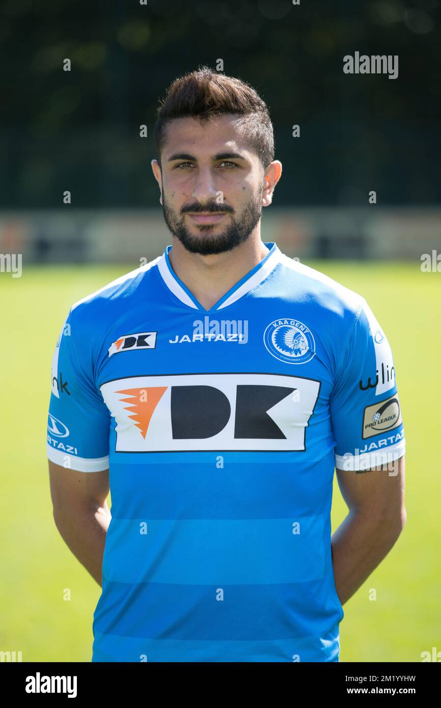 Gent's Kenneth Saief poses for the photographer during a photo shoot of ...