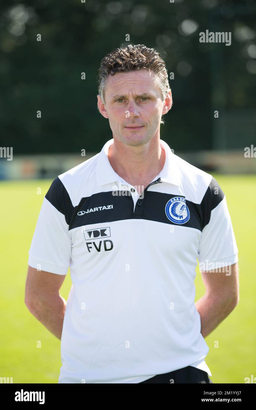 Gent's keeper coach Francky Vandendriessche poses for the photographer ...