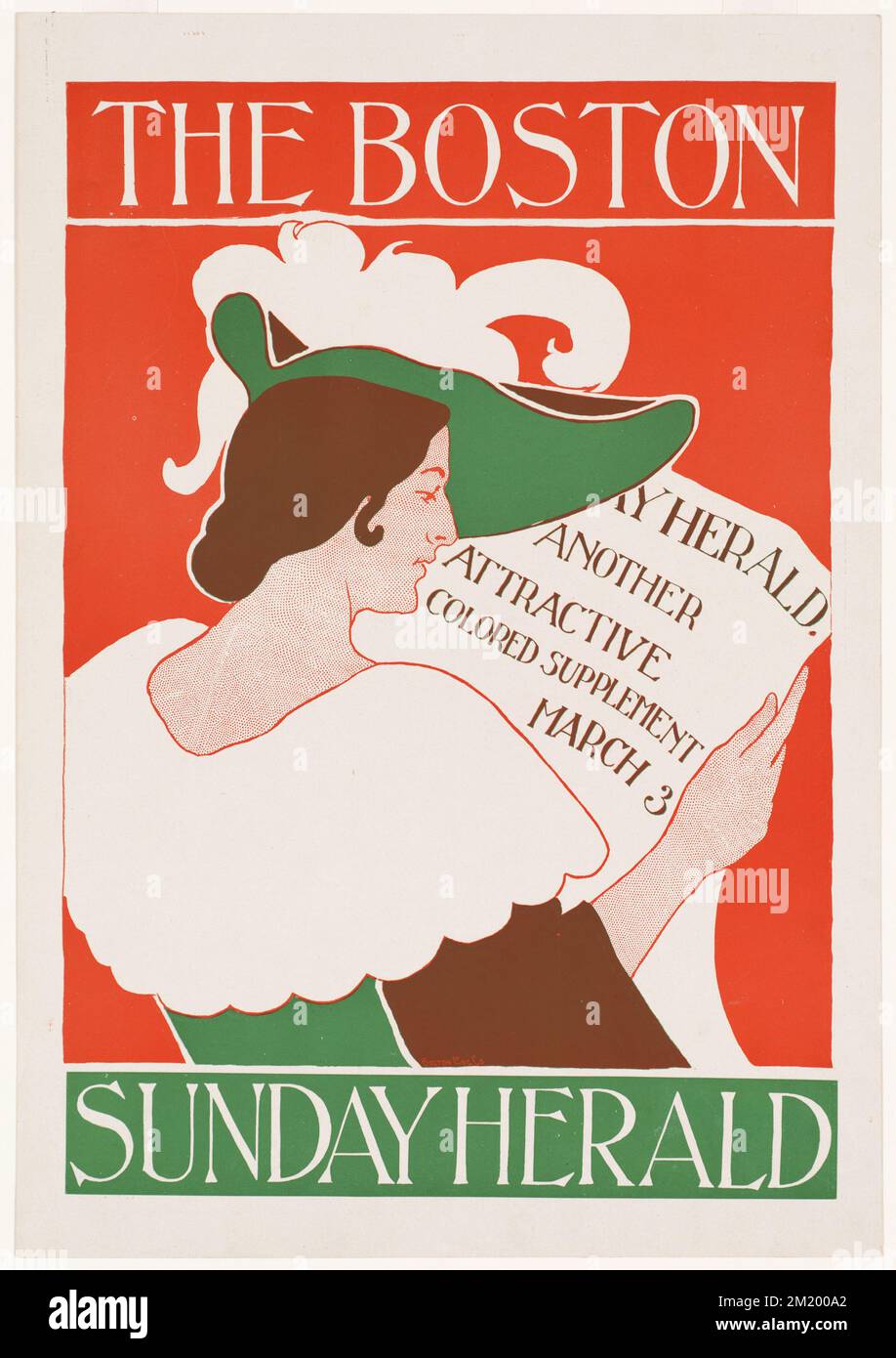 The Boston Sunday herald , Reading, Periodicals Stock Photo - Alamy