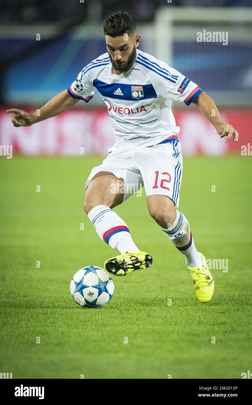 20150916 - GENT, BELGIUM: Lyon's Jordan Ferri pictured in action during ...