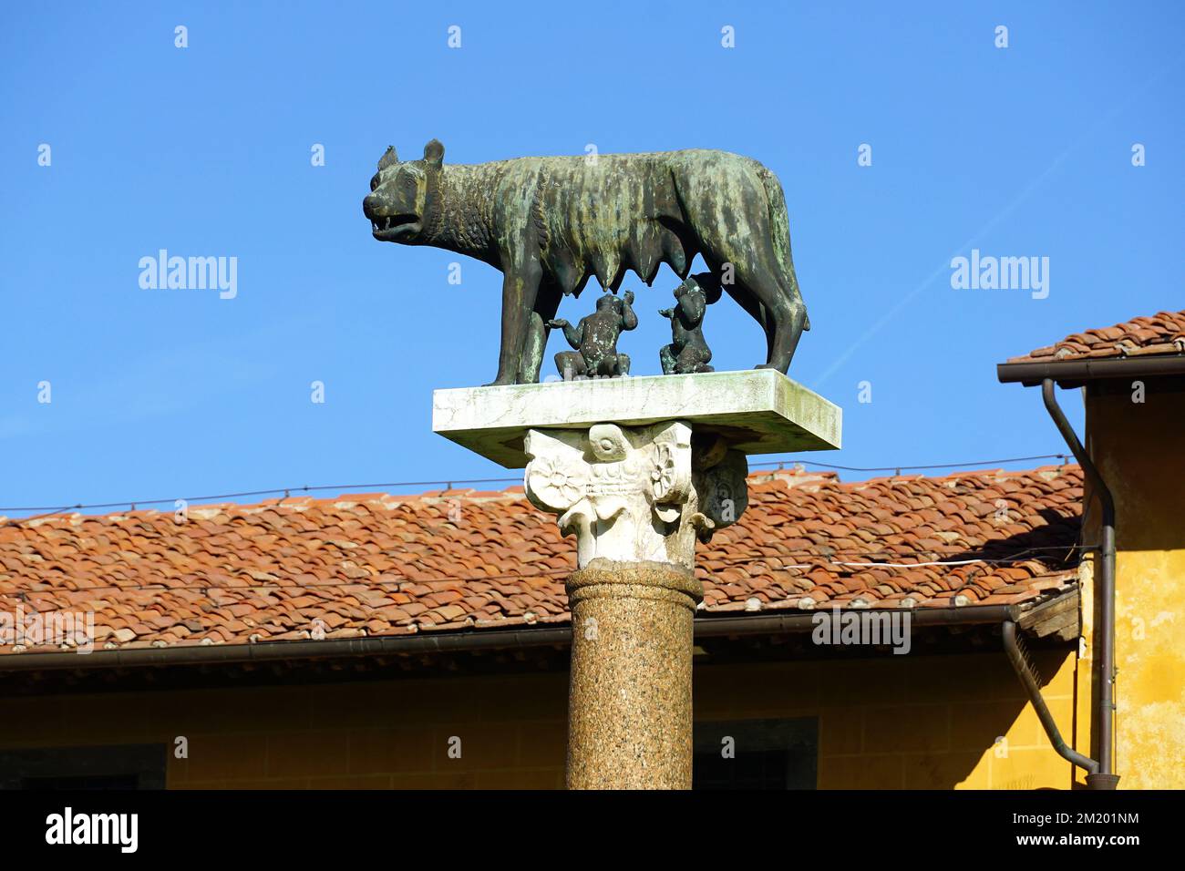 Lupa Capitolina, statue of a female wolf, Piazza dei Miracoli, Square ...