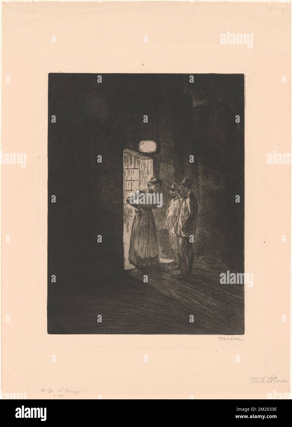 Le bouge , Lodging houses, Conversation, Night. Théophile Alexandre ...