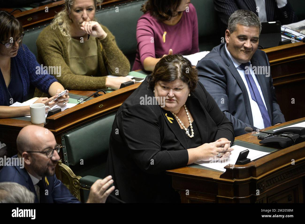 20151014 - BRUSSELS, BELGIUM: MR Belgian Prime Minister Charles Michel ...