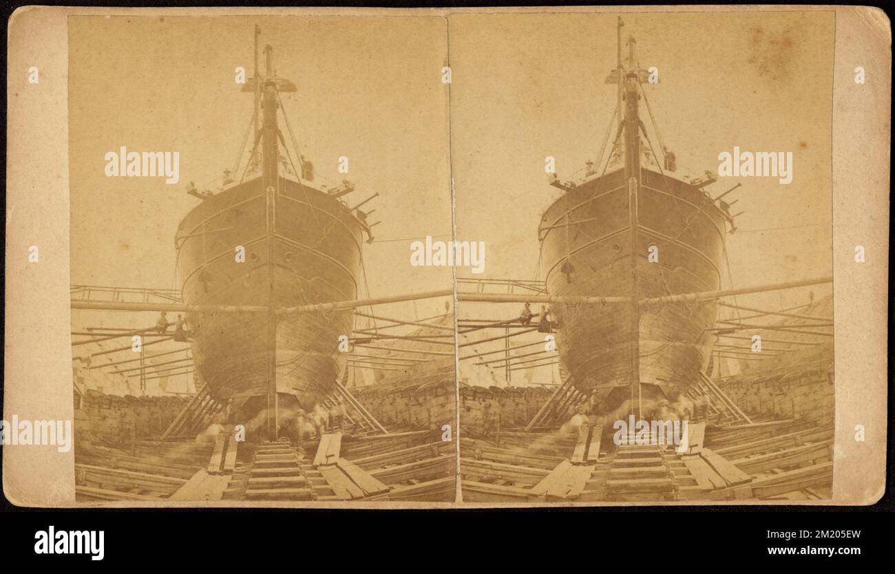 Bow of ship while in drydock , Boat & ship industry, Construction ...