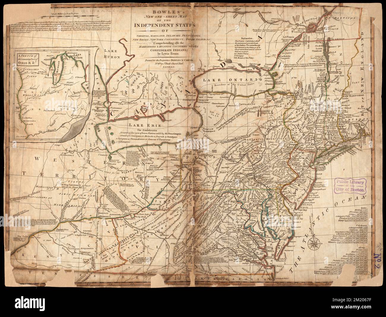 Bowles's new one-sheet map of the independent states of Virginia ...