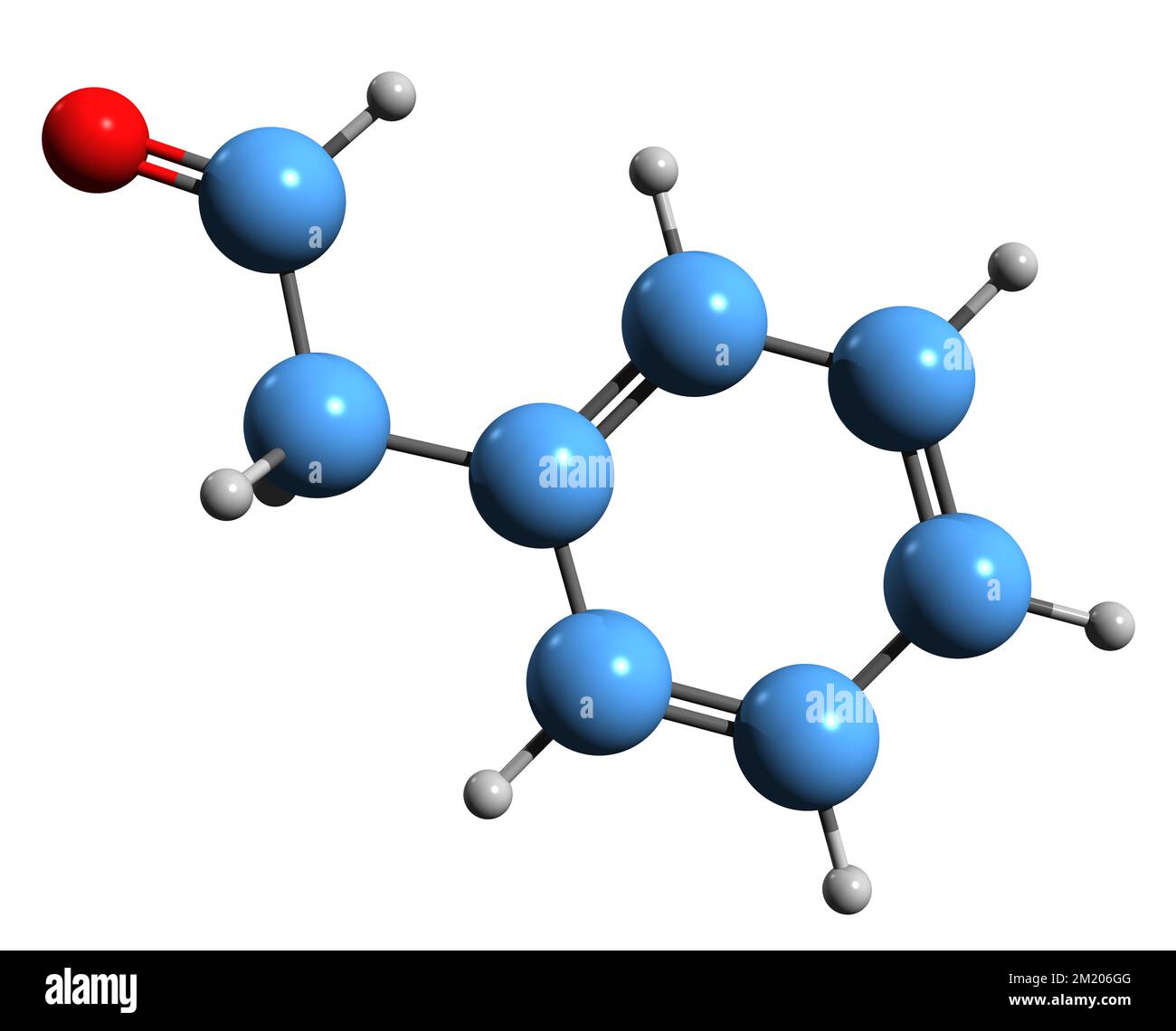 3D image of Phenylacetaldehyde skeletal formula - molecular chemical ...
