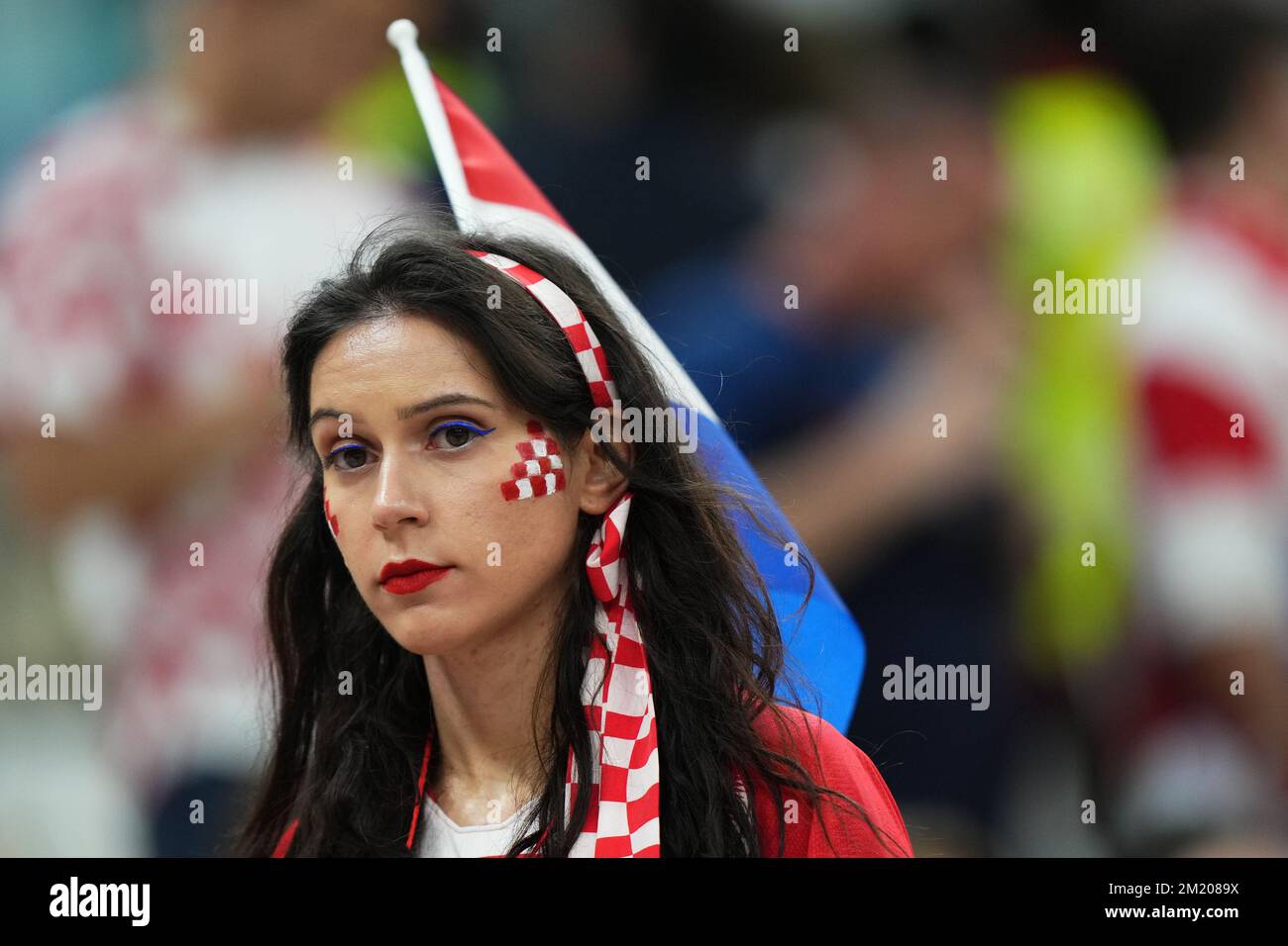 Lusail, Qatar. 13/12/2022, Croatia fans during the FIFA World Cup Qatar ...
