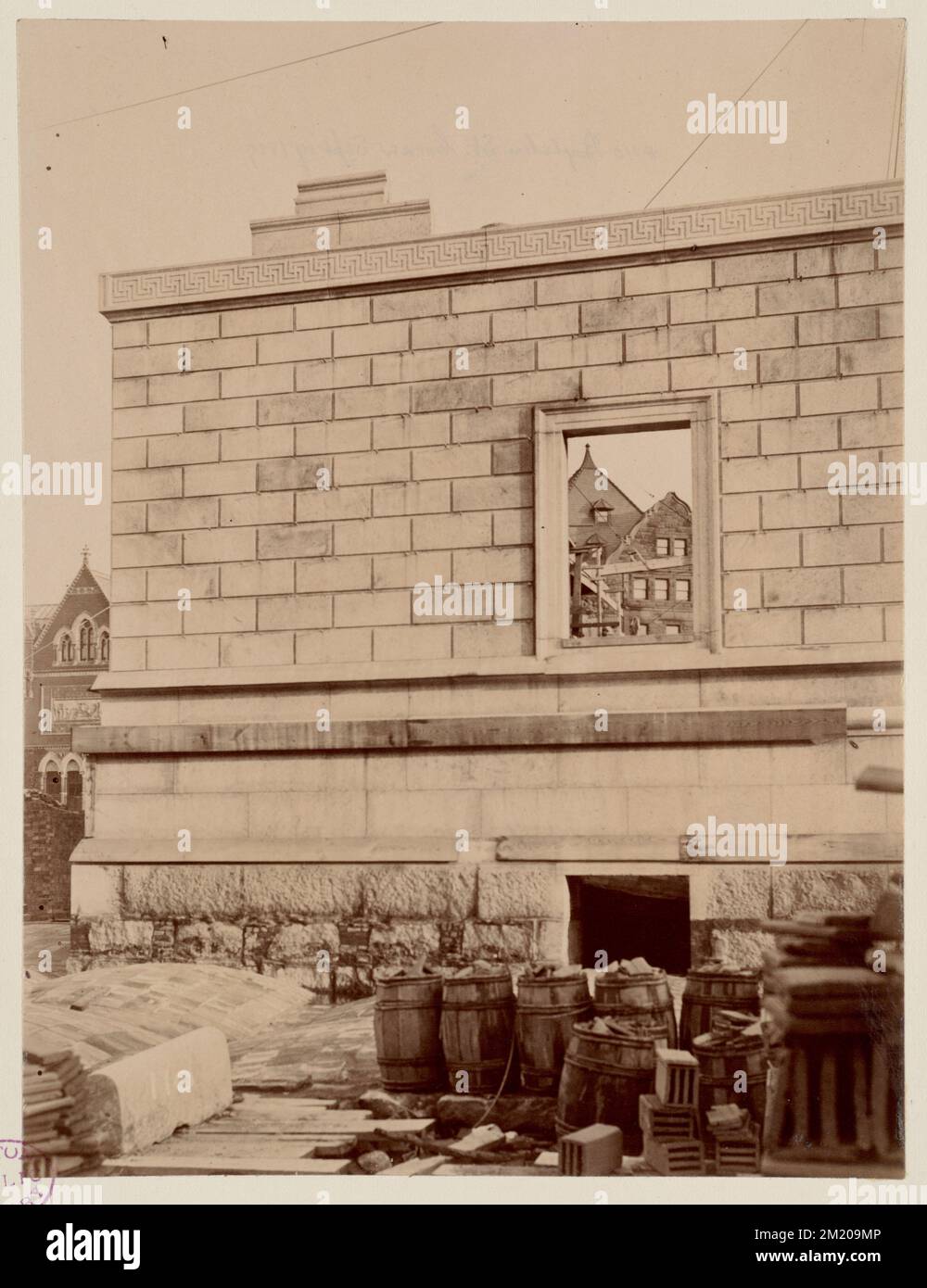 Boylston Street corner, construction of the McKim Building , Public ...