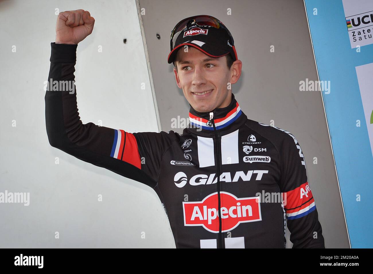 20151031 - BOOM, BELGIUM: Dutch Lars Van Der Haar celebrates on the ...