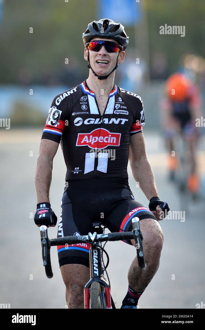 20151031 - BOOM, BELGIUM: Dutch Lars Van Der Haar celebrates as he ...