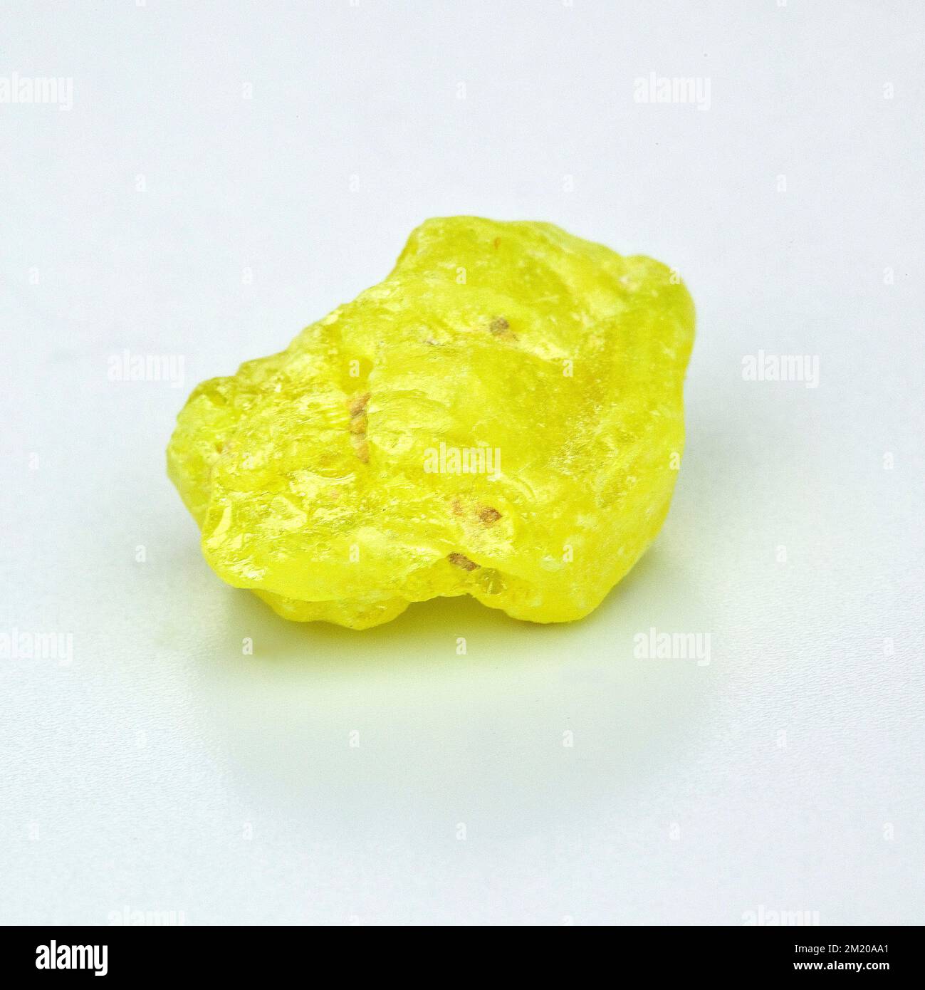 Macro close up colour photograph of 'Sulphur' a semi precious crystal ...