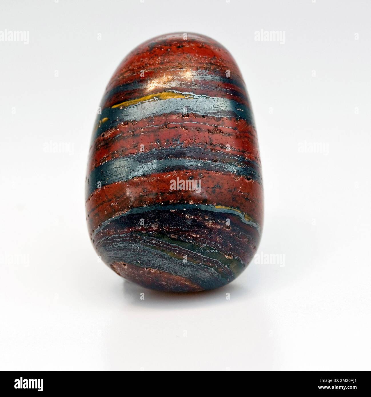 Macro close up colour photograph of 'Tiger Iron' a semi precious ...