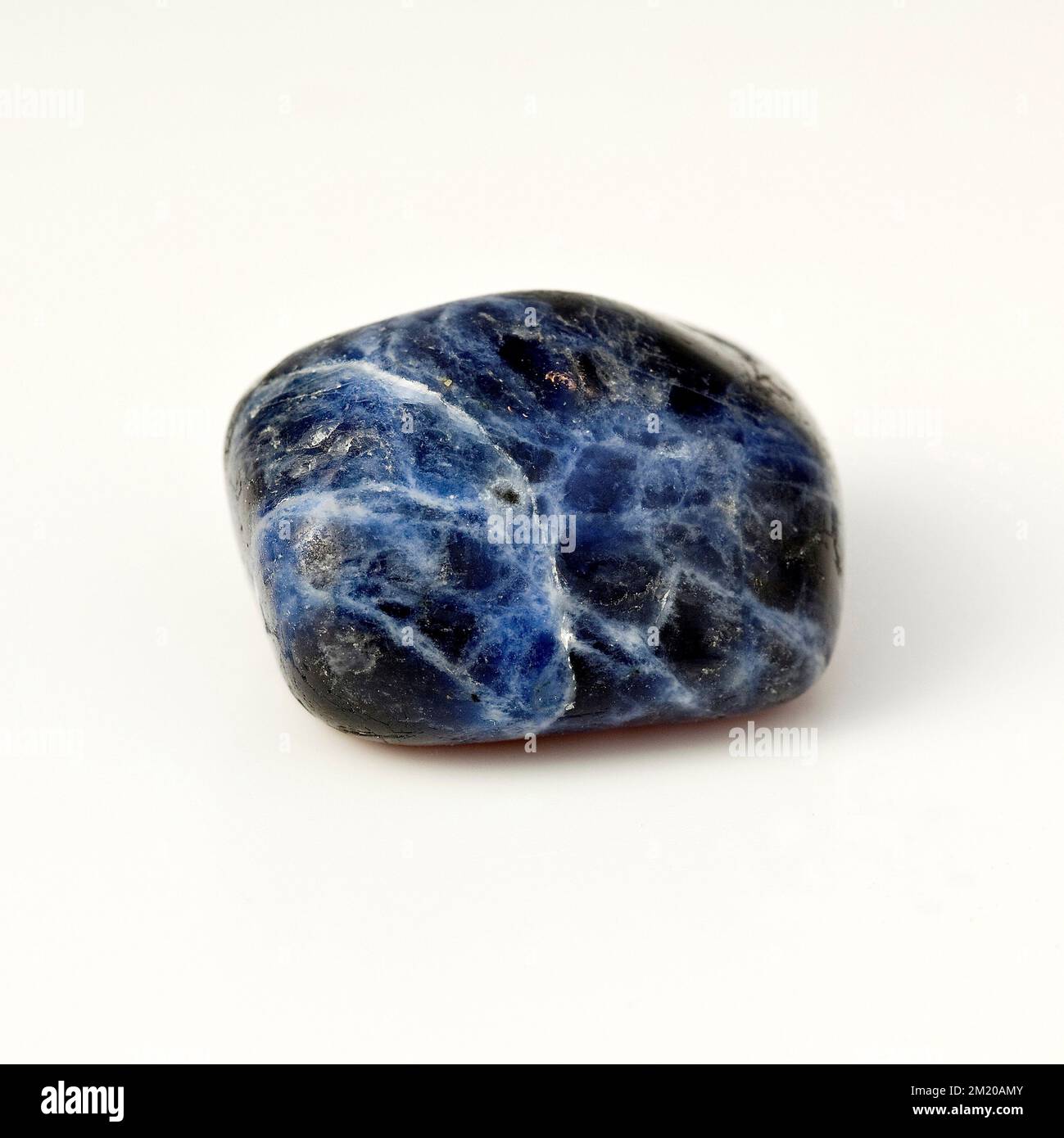 Macro close up colour photograph of 'Sodalite ' a semi precious crystal ...