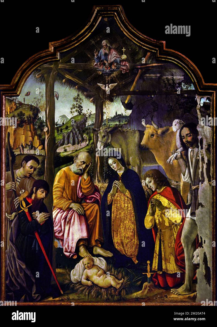 Nativity with saint bernardine and saint thomas aquinas hi-res stock photography and images - Alamy