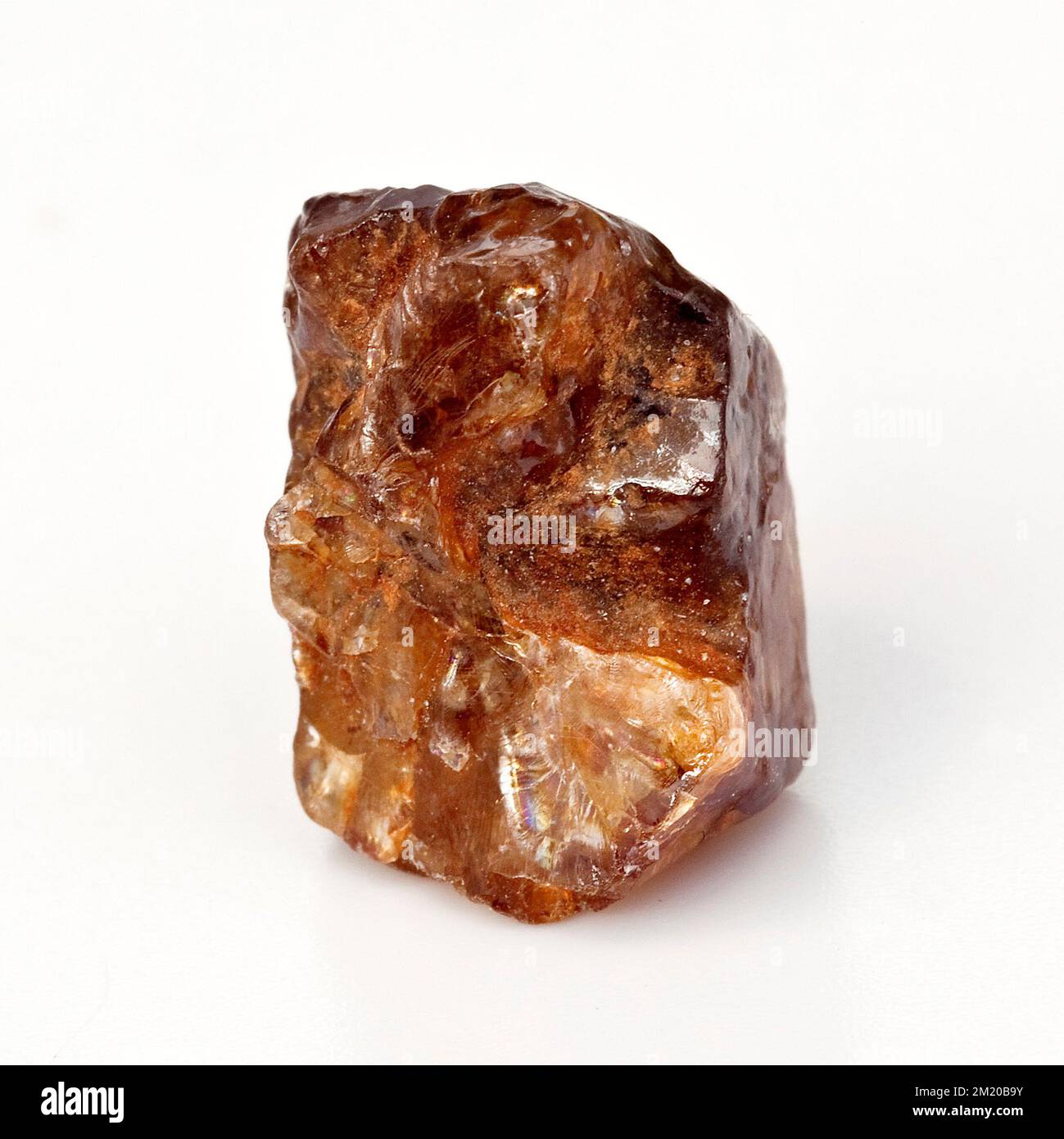 Macro close up colour photograph of Zircon a semi precious crystal ...