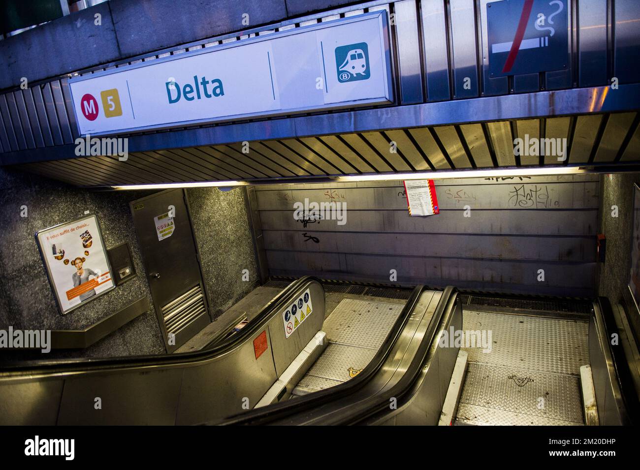 20151123 - BRUSSELS, BELGIUM: Illustration shows the closed entrance of ...