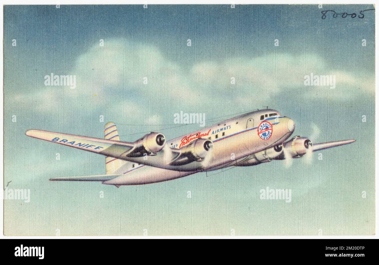 Braniff International Airways , Tichnor Brothers Collection, postcards ...
