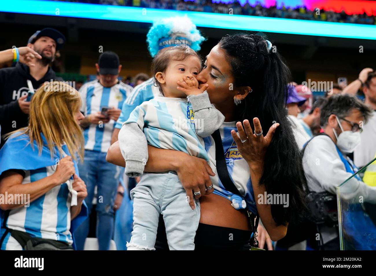 Lusail, Qatar. 13/12/2022, Argentina fans during the FIFA World Cup ...
