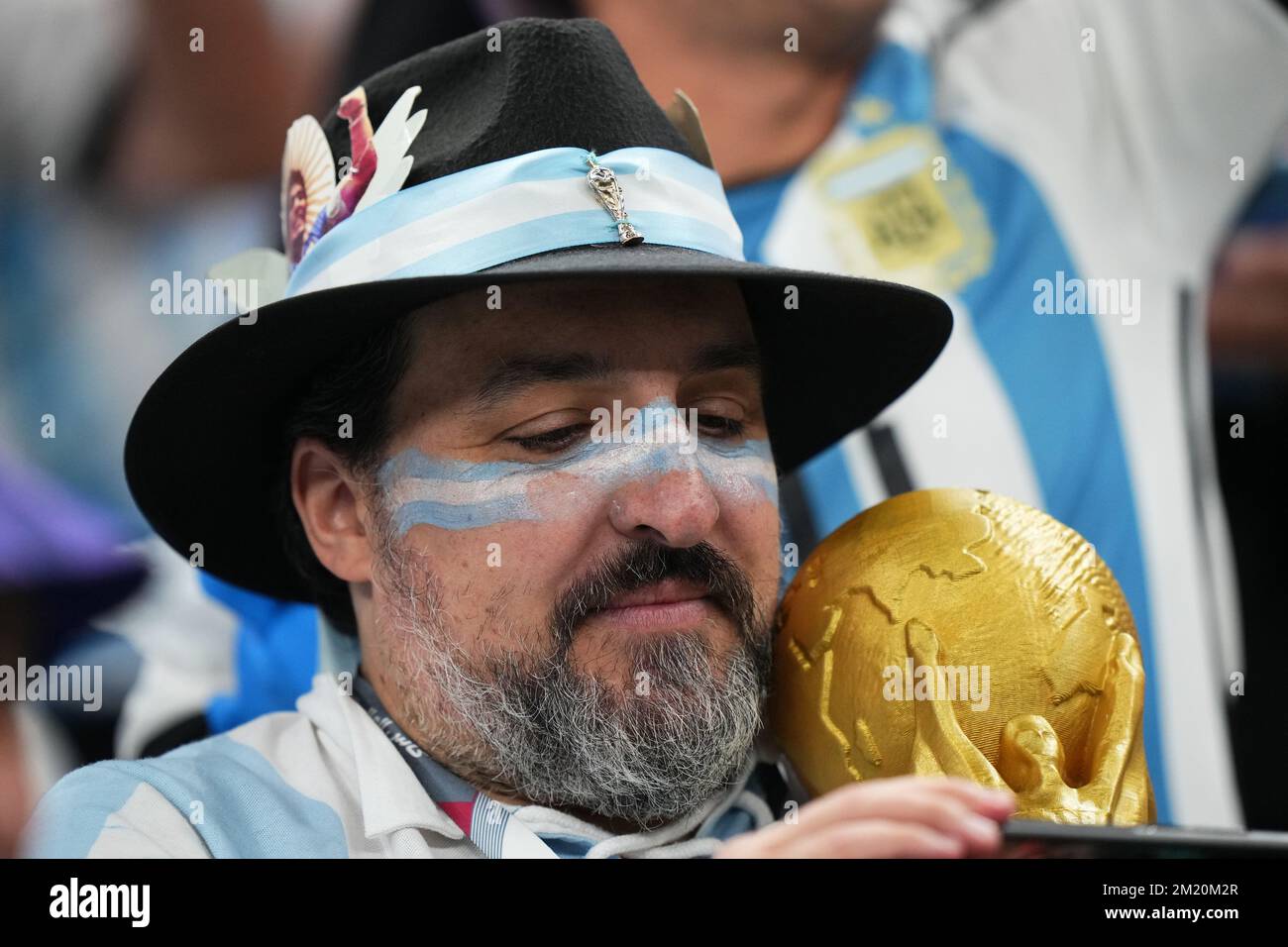 Lusail, Qatar. 13/12/2022, Argentina fans during the FIFA World Cup ...