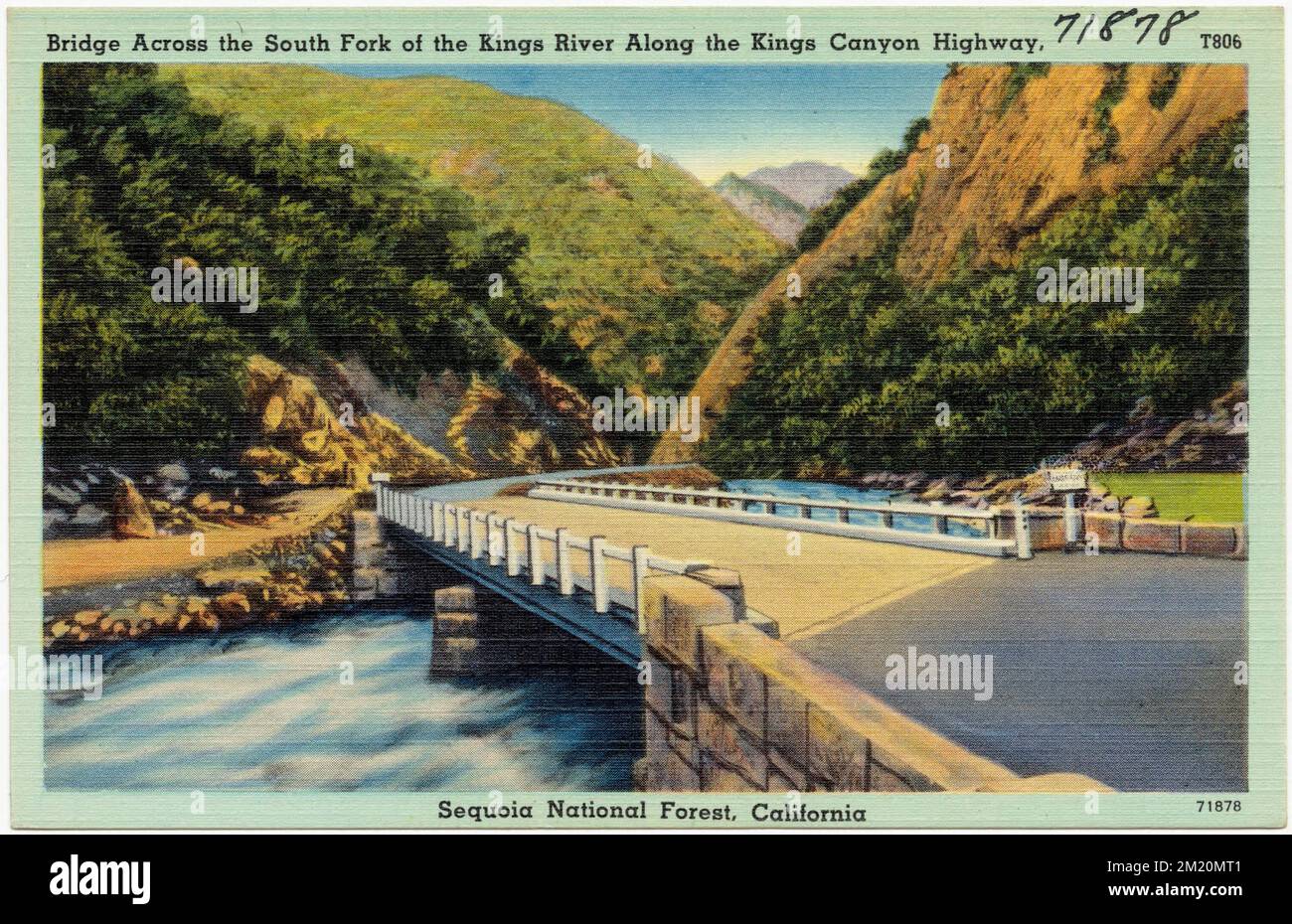 Bridge across the south fork of the Kings River along the Kings Canyon ...
