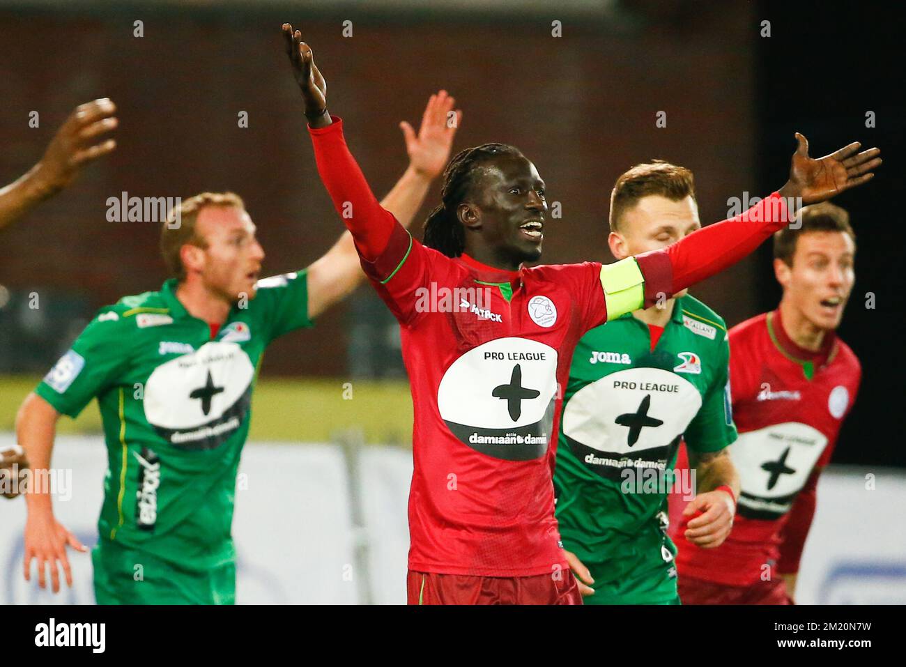 20151227 - WAREGEM, BELGIUM: Essevee's Mbaye Leye pictured during the ... 20151227 - WAREGEM, BELGIUM: Essevee's Mbaye Leye pictured during the ...