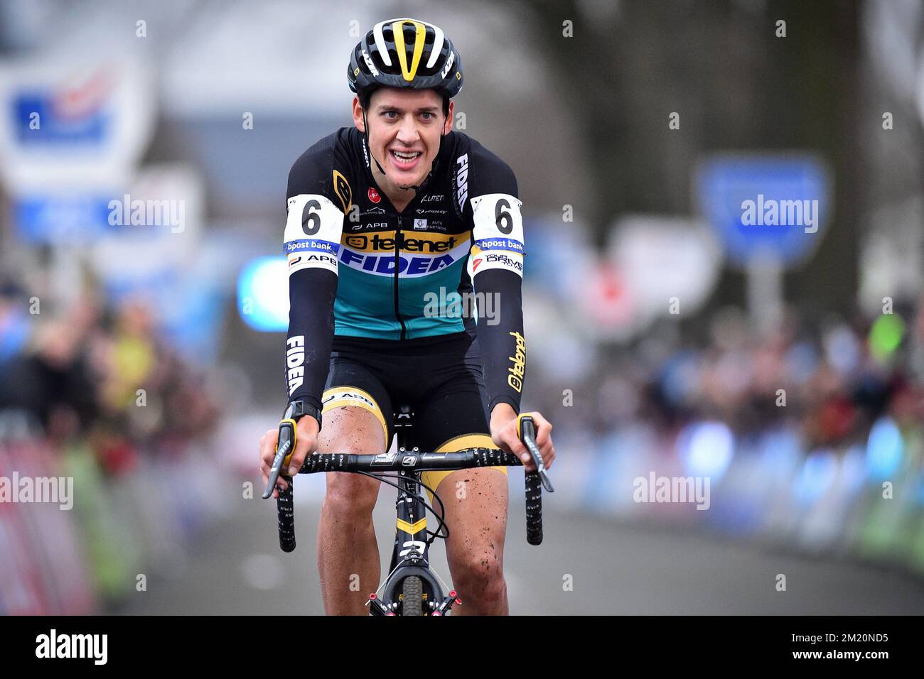 20151229 - LOENHOUT, BELGIUM: Belgian Tom Meeusen celebrates as he ...