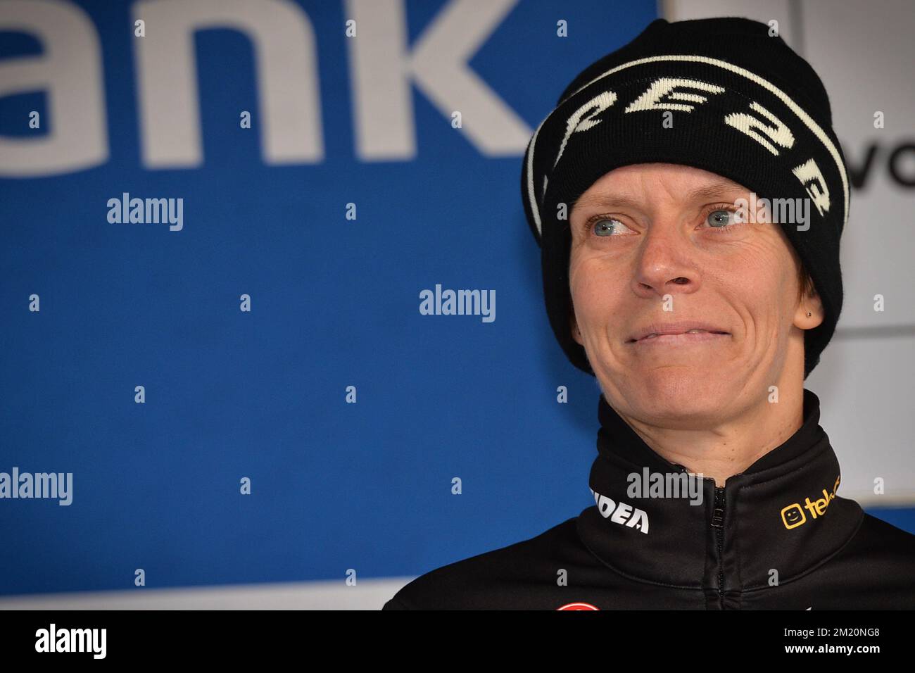20151229 - LOENHOUT, BELGIUM: Belgian Ellen Van Loy celebrates on the ...