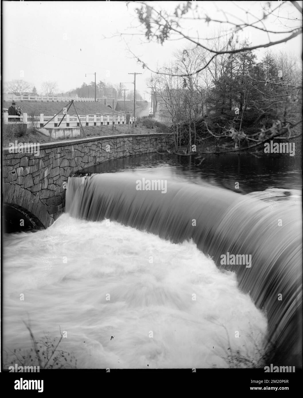 Bridge, Newton Upper Falls , Waterfalls. Leon Abdalian Collection Stock ...