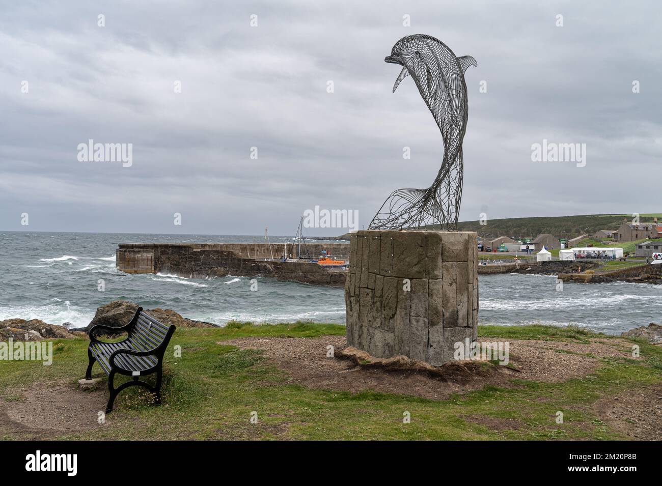portsoy in blustery weather Stock Photo - Alamy
