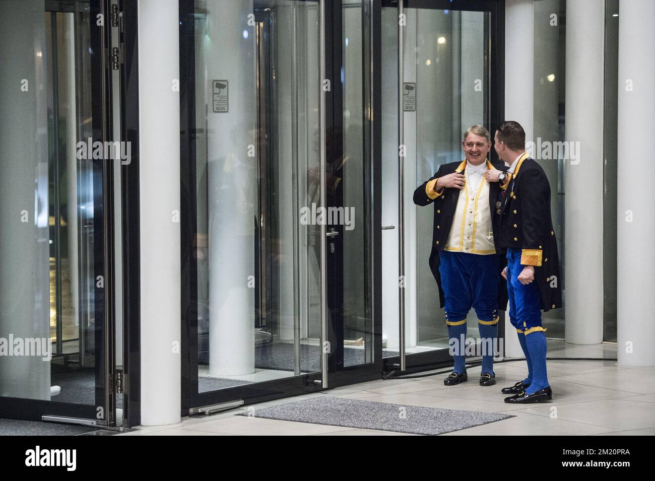 20160109 - LUXEMBOURG, LUXEMBOURG: Servants in traditional clothing ...