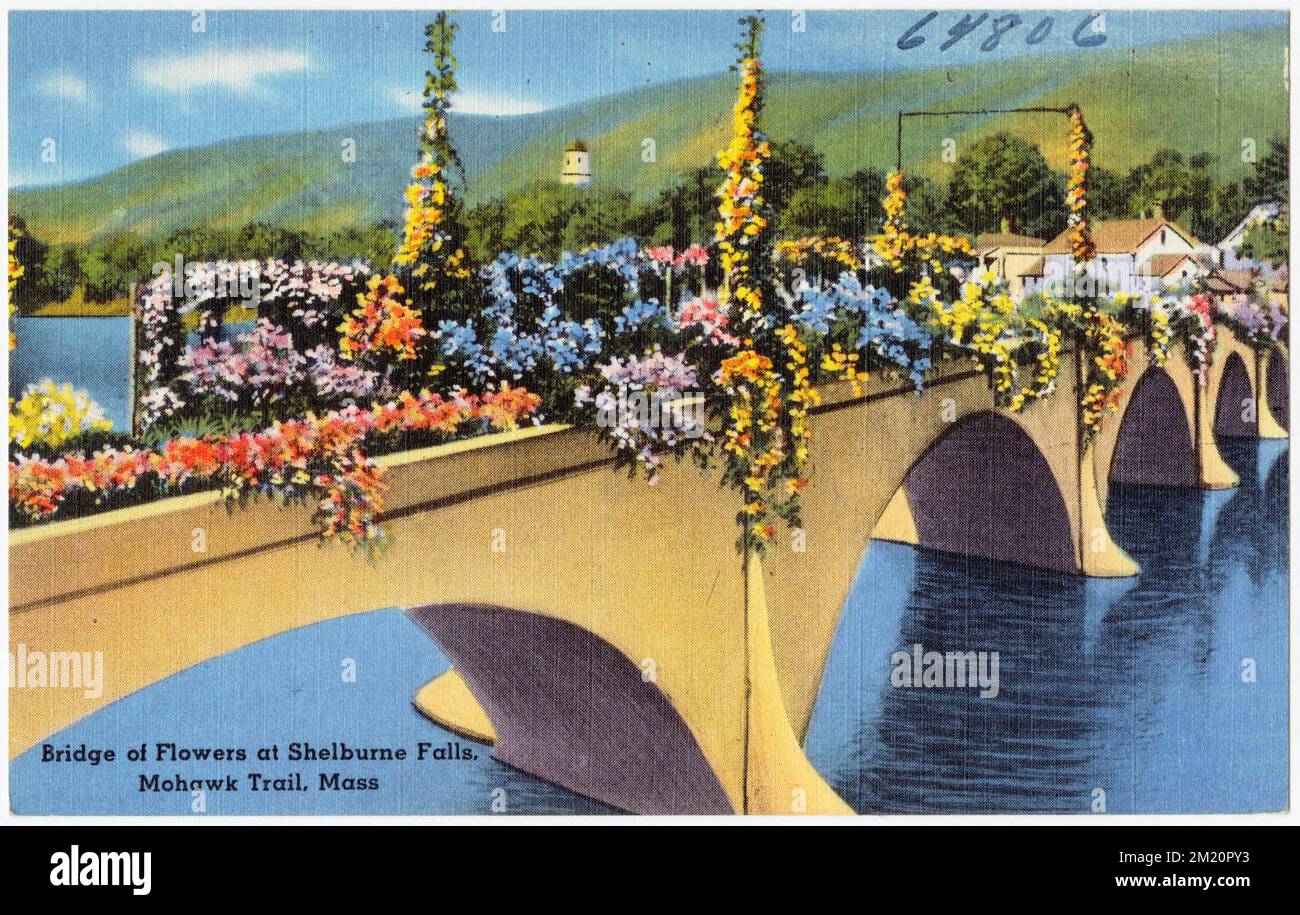 Bridge of flowers at Shelbourne Falls, Mohawk Trail, Mass. , Bridges ...