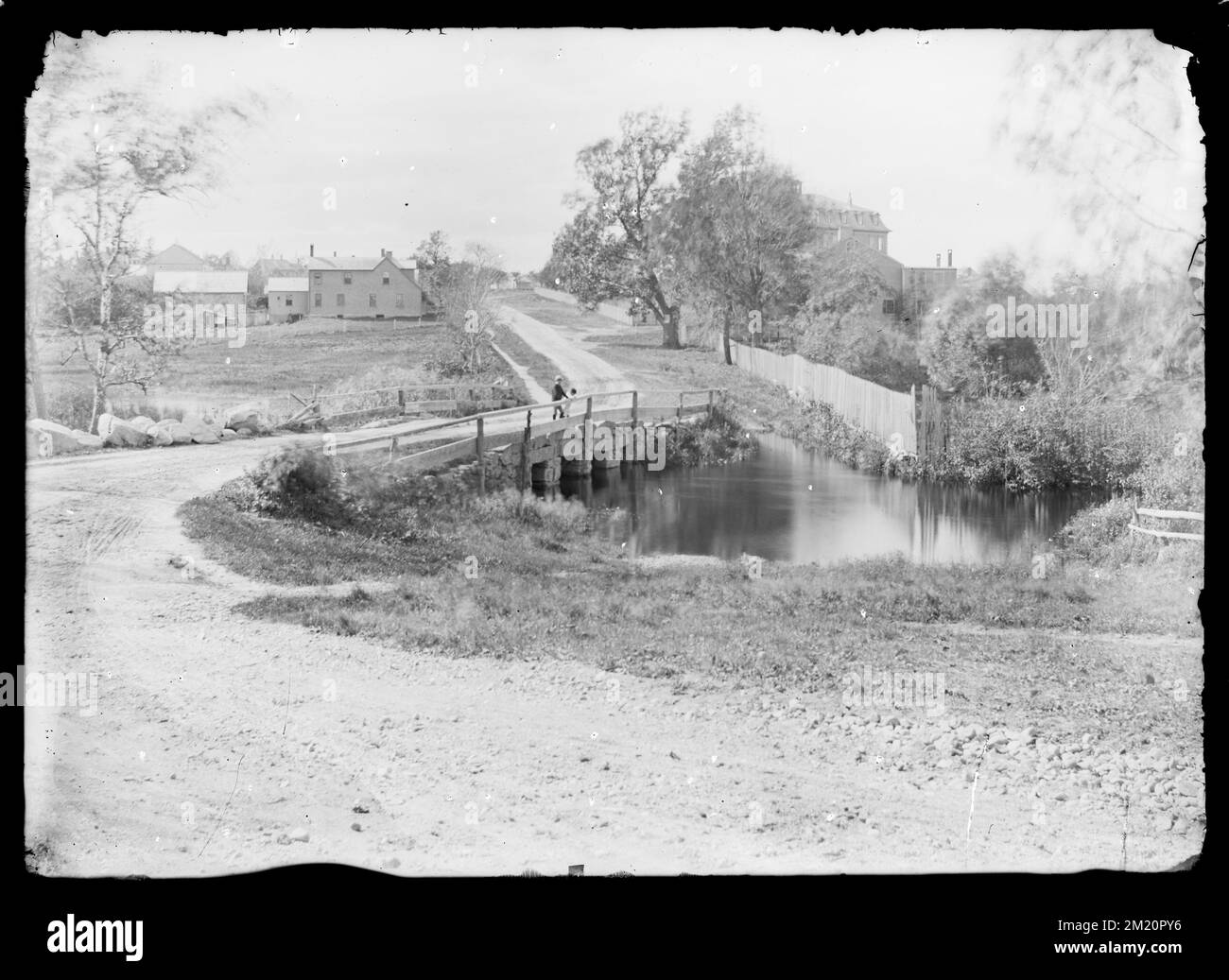 Bridge on Leavitt St. (Agricultural Hall in background)or house at ...