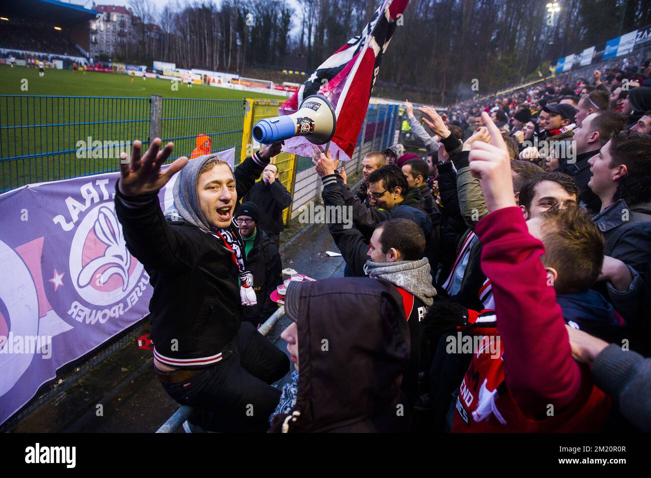 20160110 - BRUSSELS, BELGIUM: RWDM's supporters pictured during a ...