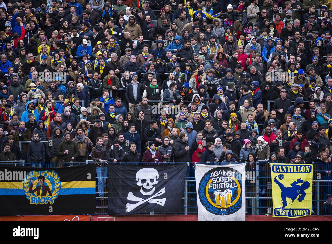 20160110 - BRUSSELS, BELGIUM: Union's supporters pictured during a ...