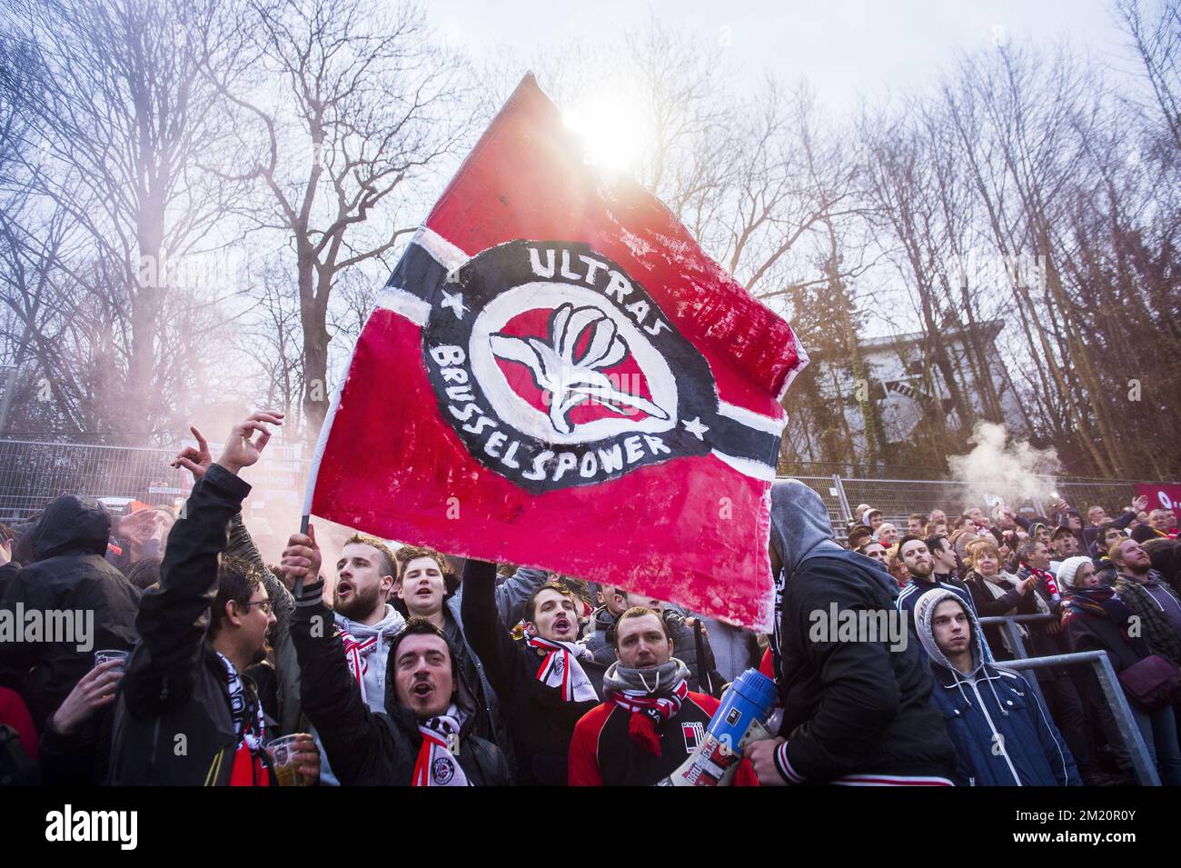 20160110 - BRUSSELS, BELGIUM: RWDM's supporters pictured during a ...