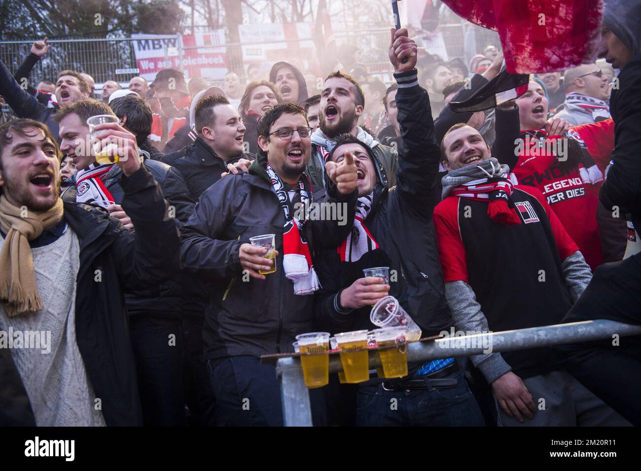 20160110 - BRUSSELS, BELGIUM: RWDM's supporters pictured during a ...