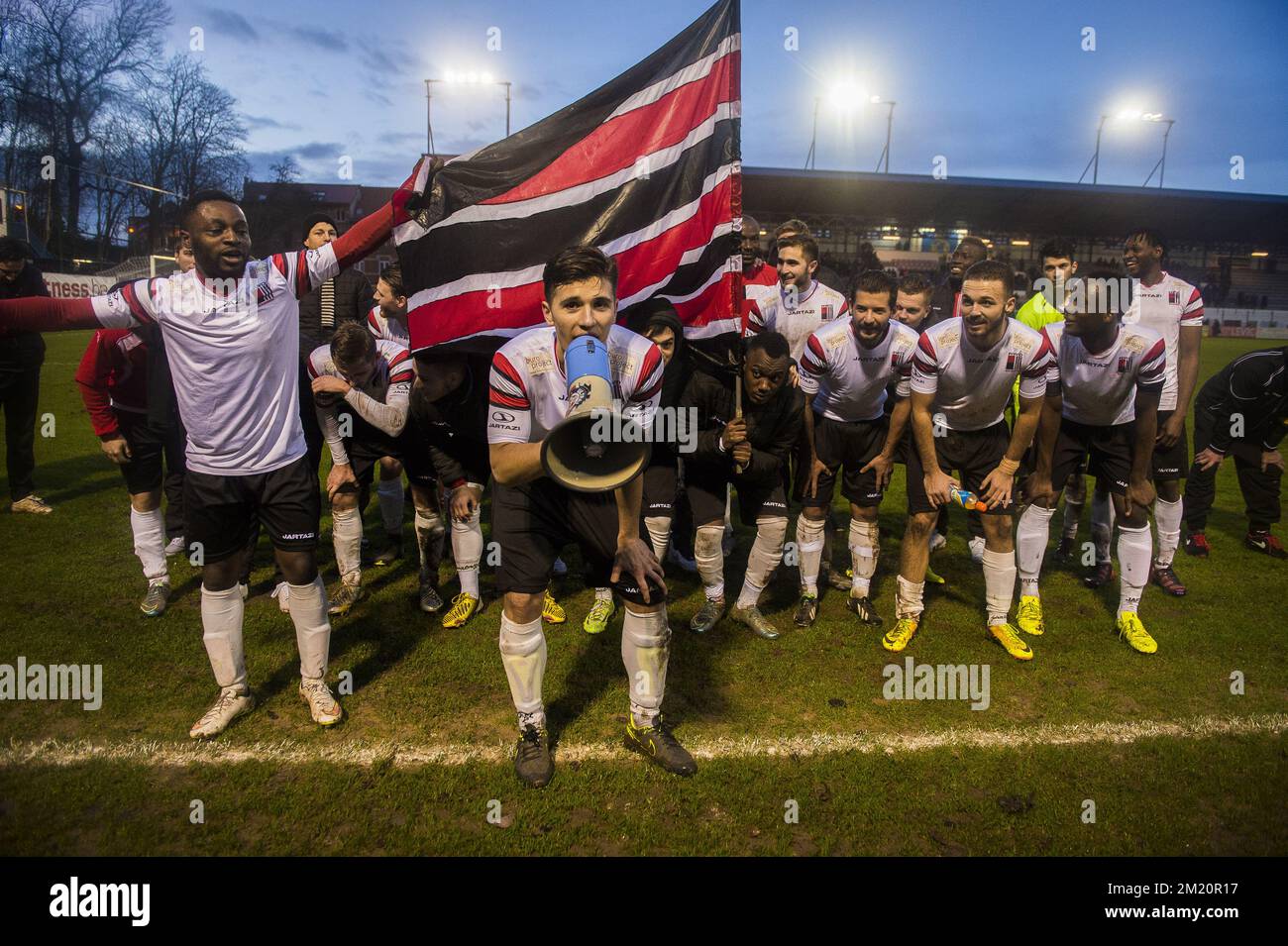 20160110 - BRUSSELS, BELGIUM: RWDM's players celebrate after winning a ...